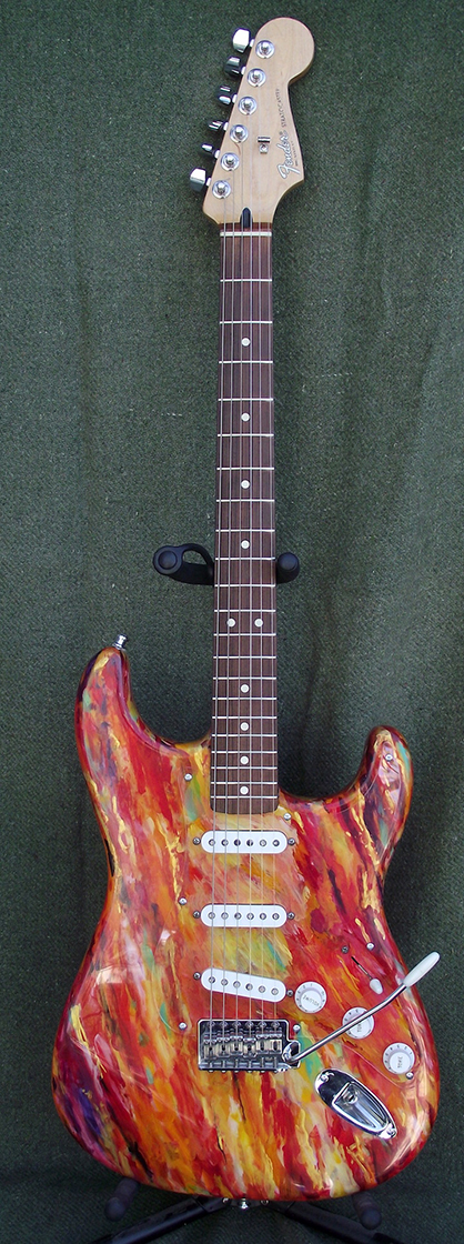 Red Strat Full front | Randall Young Art